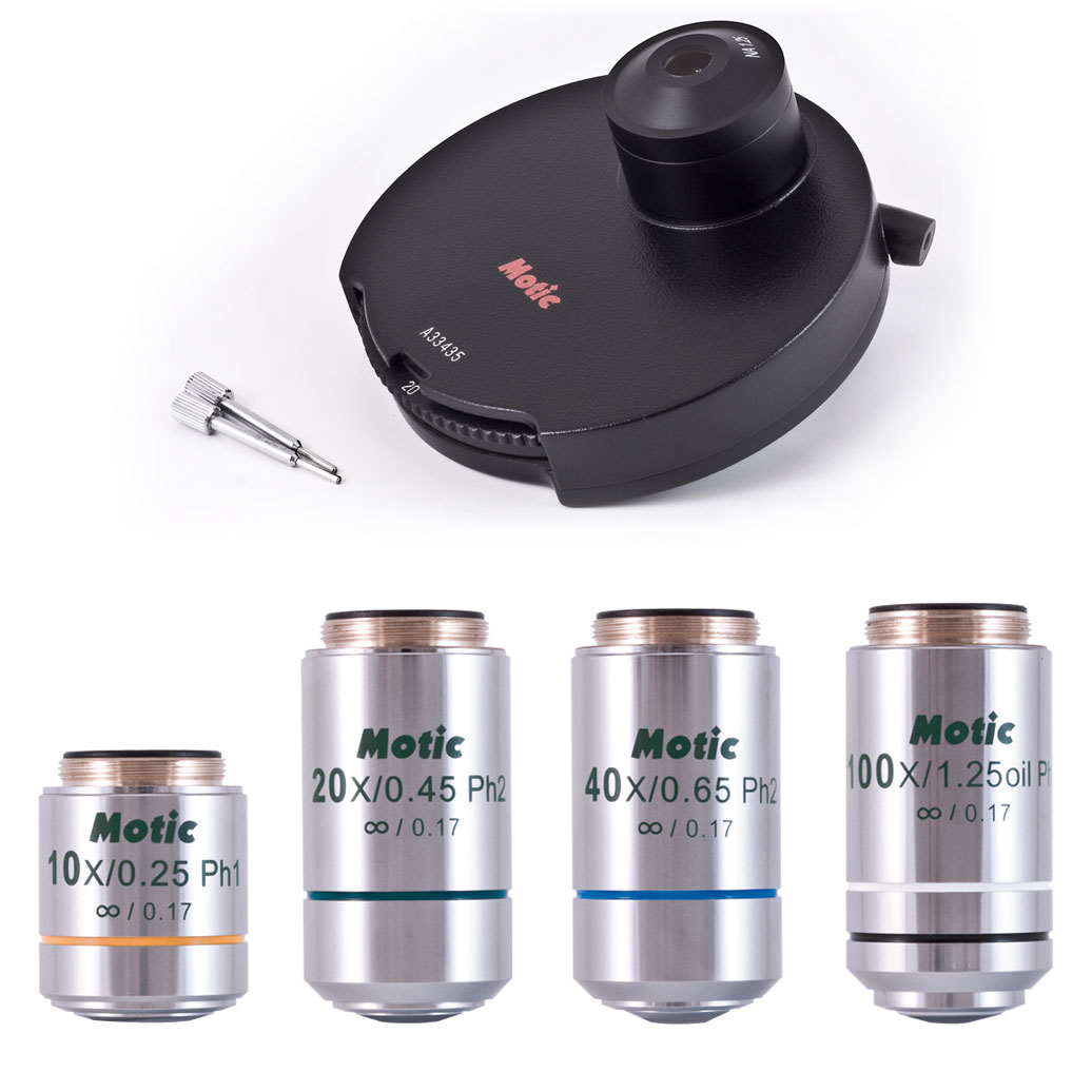 Kit de Contraste de Phase Complet MOTIC BA310 et BA410 | Naturoptic